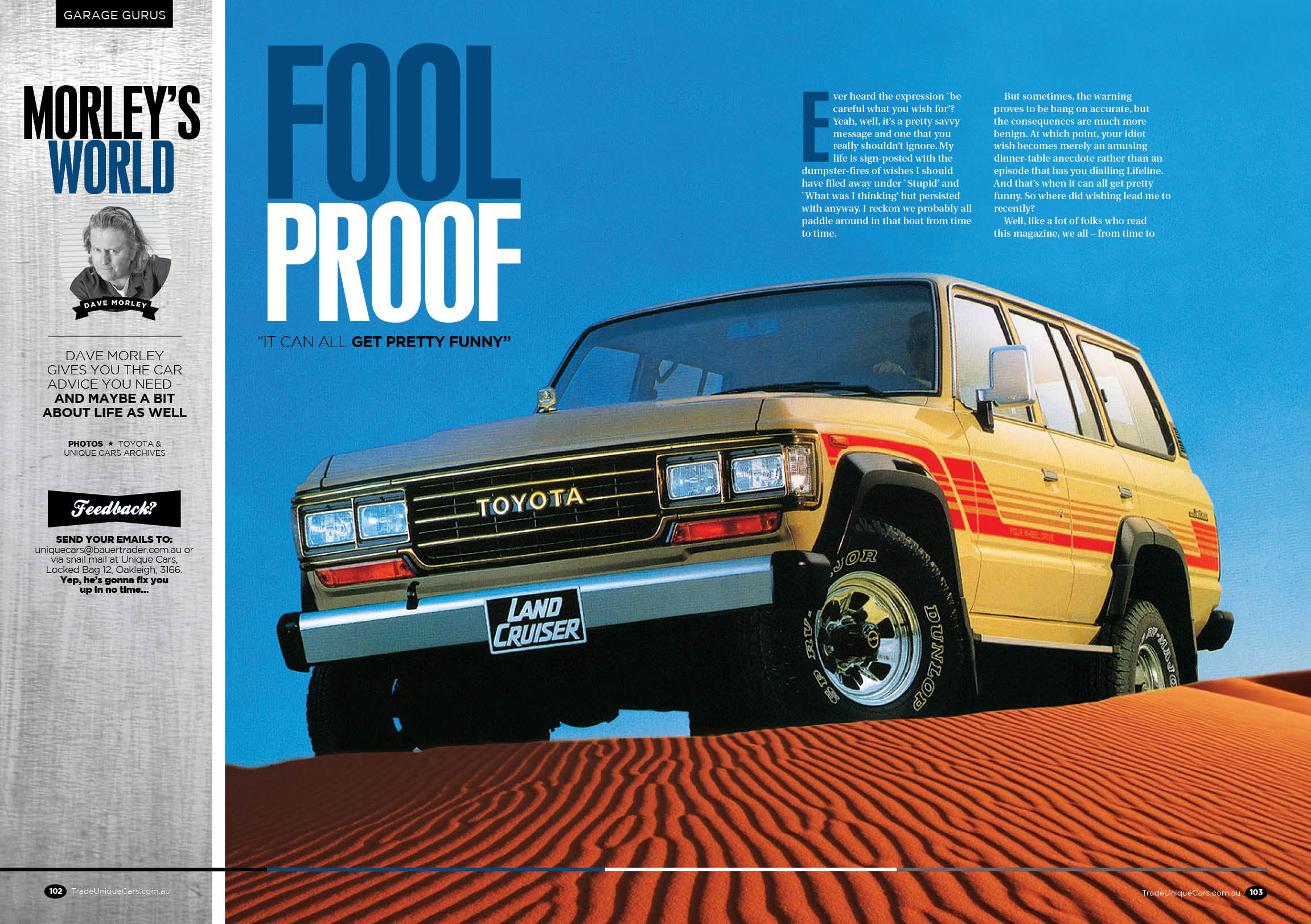 Landau, Monaro, Porsche and Chrysler turbine feature in new Unique cars mag